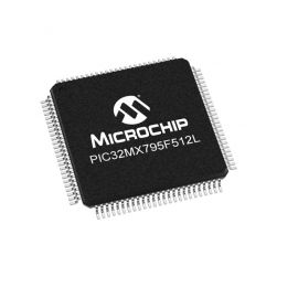 Microchip: 32Bit Microcontroller - MCU 512KB Flash 128KB USB ENET - PIC32MX795F512L-80I/PT - MC ...